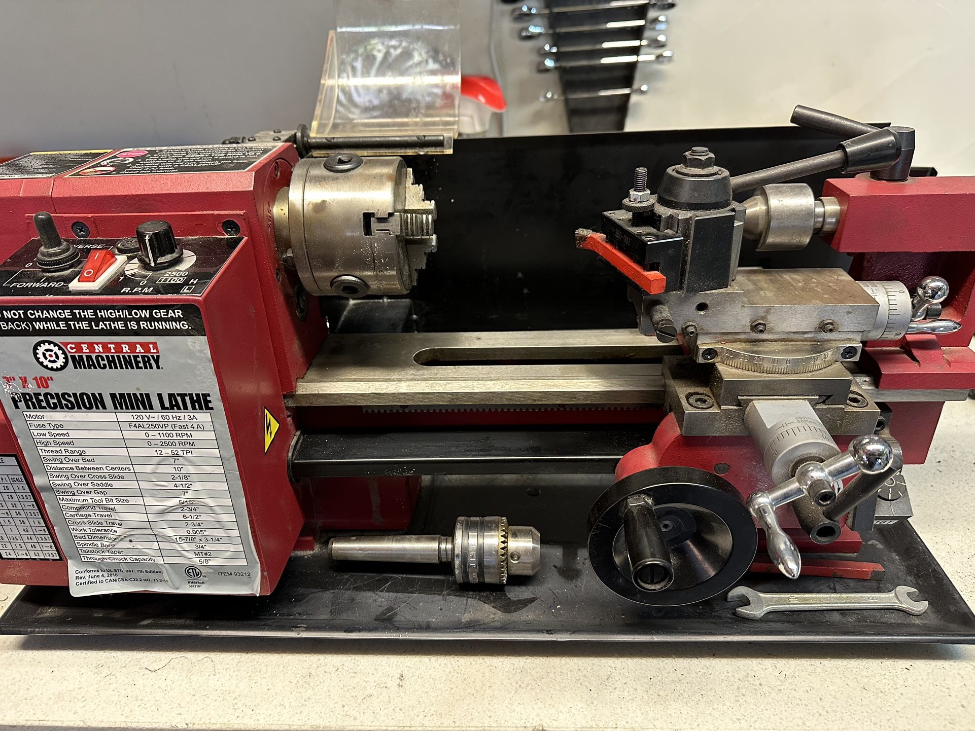 Central Machinery Mini Lathe