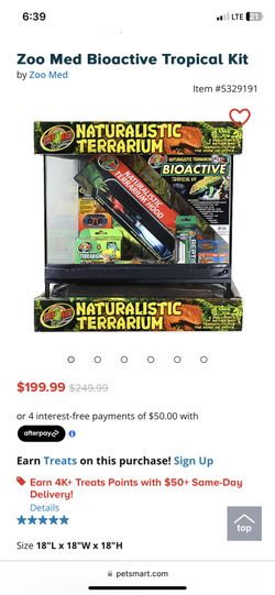 Zoomed Terrarium Tank 18 X 18 X 18 Reptile Snake Frog Enclosure for ...