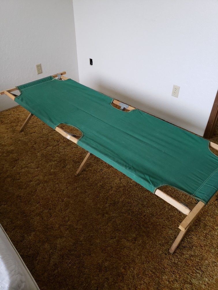Vintage folding Wooden Army/ Military Sleep Cot for Sale in Seattle, WA ...