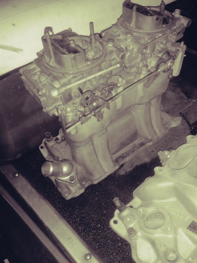 Edelbrock TR1X Tunnel Ram w/dual Holley 1850-2 carbs for Sale in Greer ...