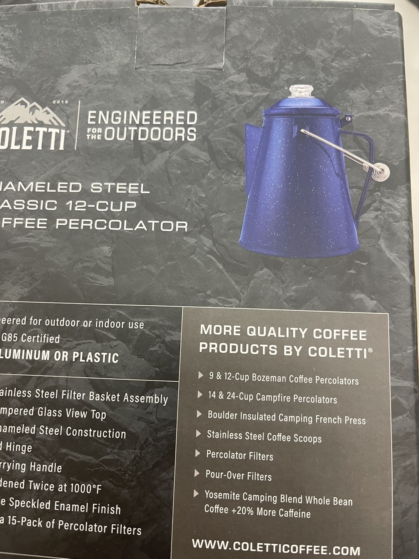 Coletti Steel Classic 12- Cup Coffee. Percolator for Sale in Corona, CA ...