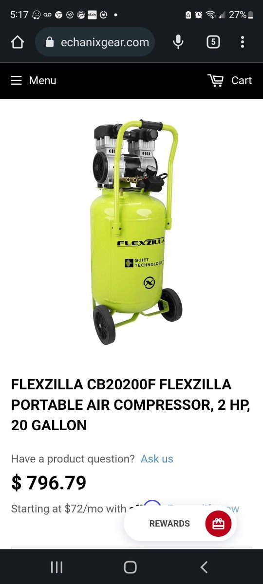 FLEXZILLA Air COMPRESSOR 2 HP 20 GALLON Other Light industrial equipment Tools