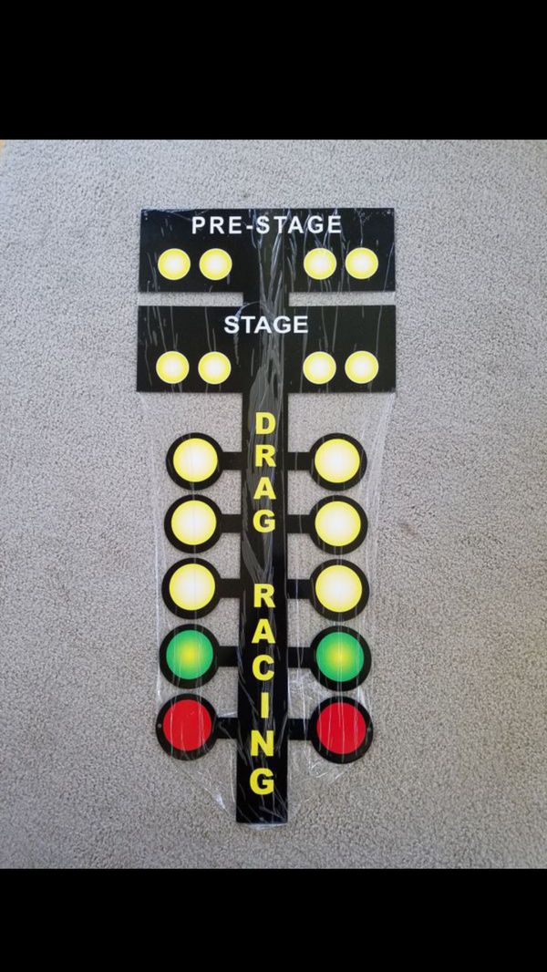 Drag racing light tree car track heavy steel metal sign for Sale in ...