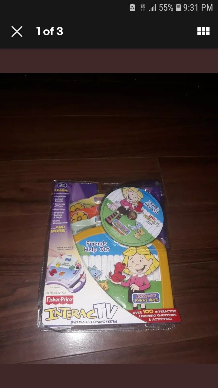 Fisher price Interactv Cliffords puppy days dvd based learning system ...