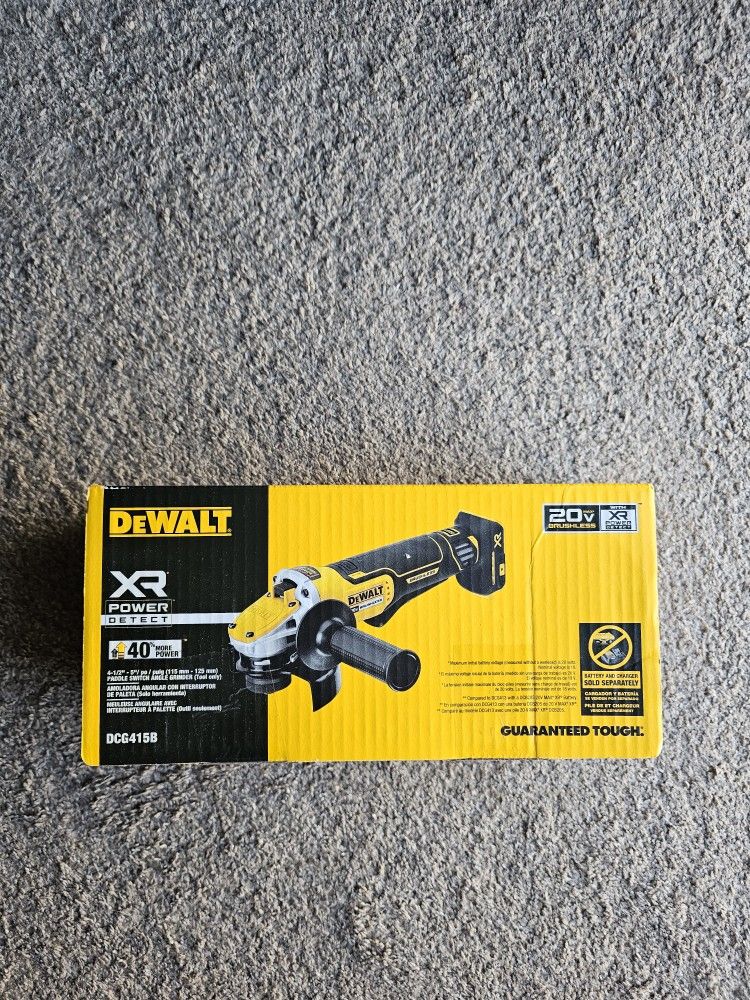 DEWALT Cordless 20V Paddle Swtich Angle Grinder Model #DCG415B for Sale ...