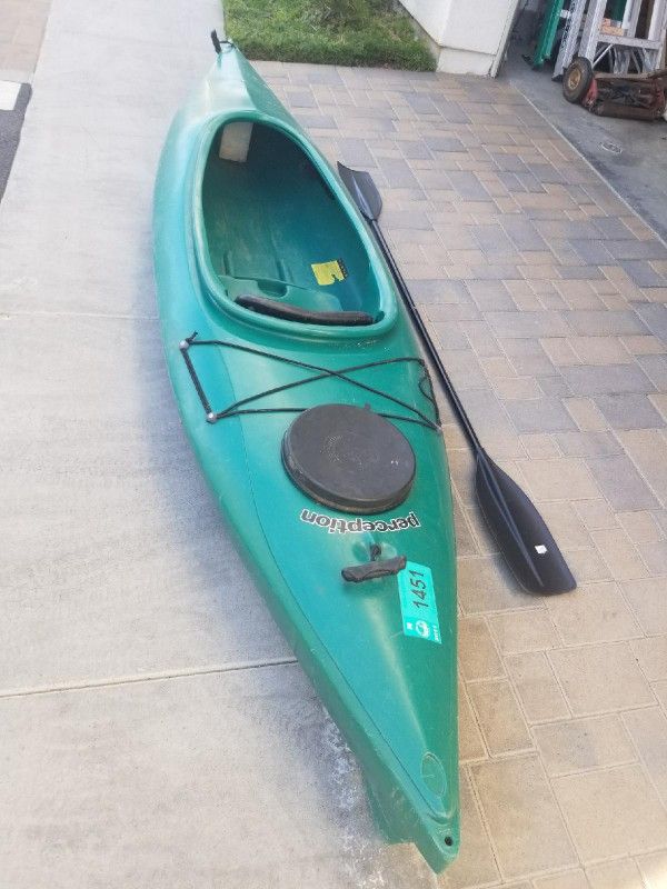 Perception Sierra 11 foot sit in kayak Paddle included for Sale in ...