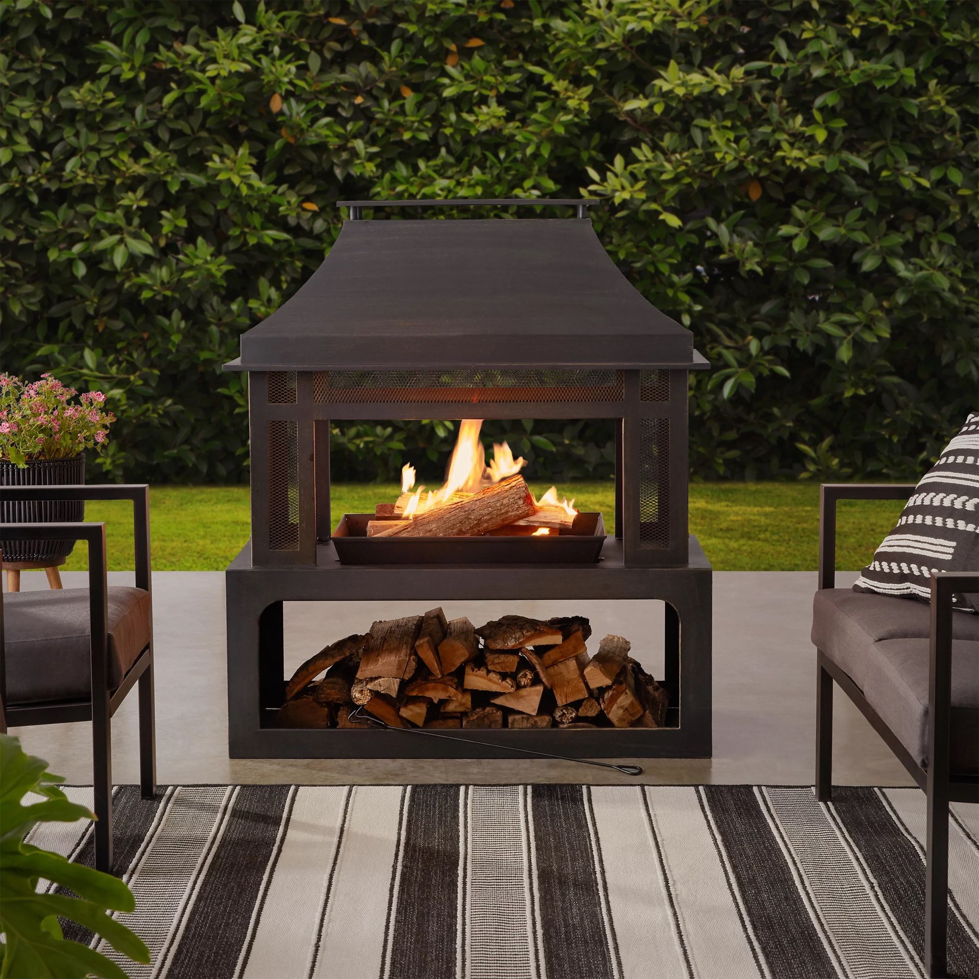 Outdoor Metal Fireplace