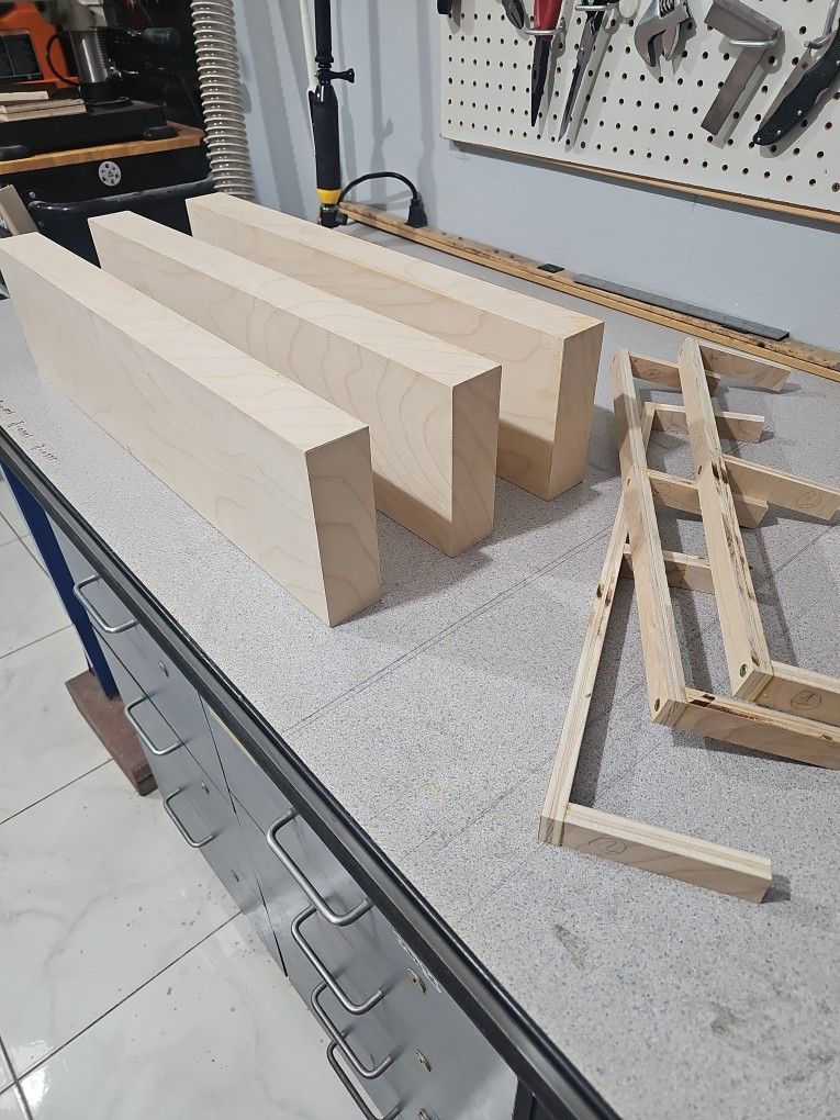 Miter Fold Floating Shelves With Supporting Brackets for Sale in Garden ...