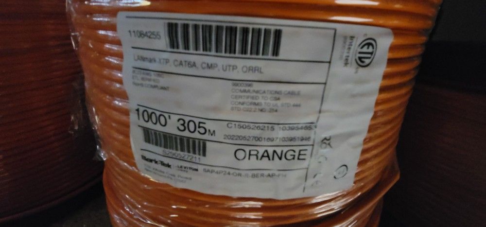 CAT 6A Ethernet Plenum Rated Cable for Sale in Pasadena, TX - OfferUp