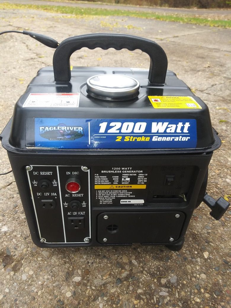 1200 watt eagle river GENERATOR for Sale in Comstock Park, MI - OfferUp