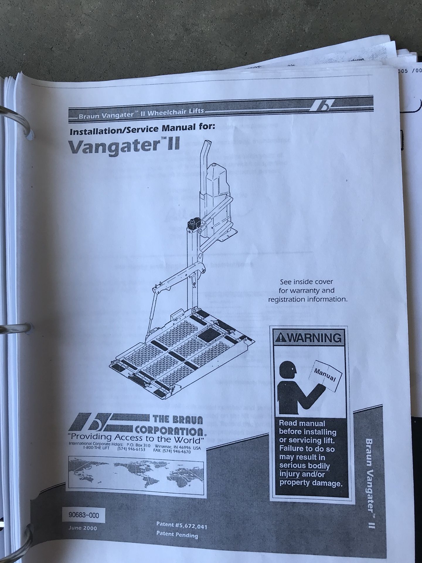 Wheelchair Lift Braun Vangater II— Make Offer must sell for Sale in ...