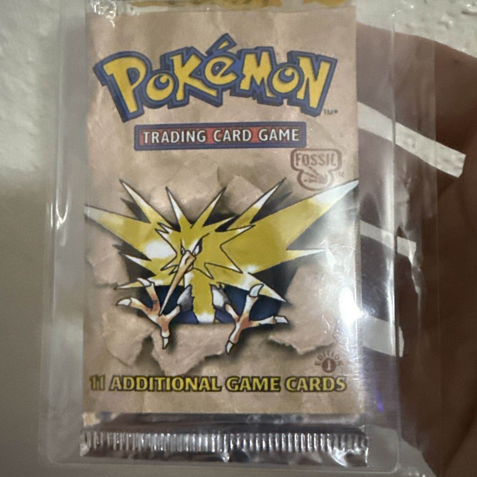 Pokemon Fossil 1st Ed. Booster Pack Sealed Zapdos Art 1999 WOTC 20.68 ...