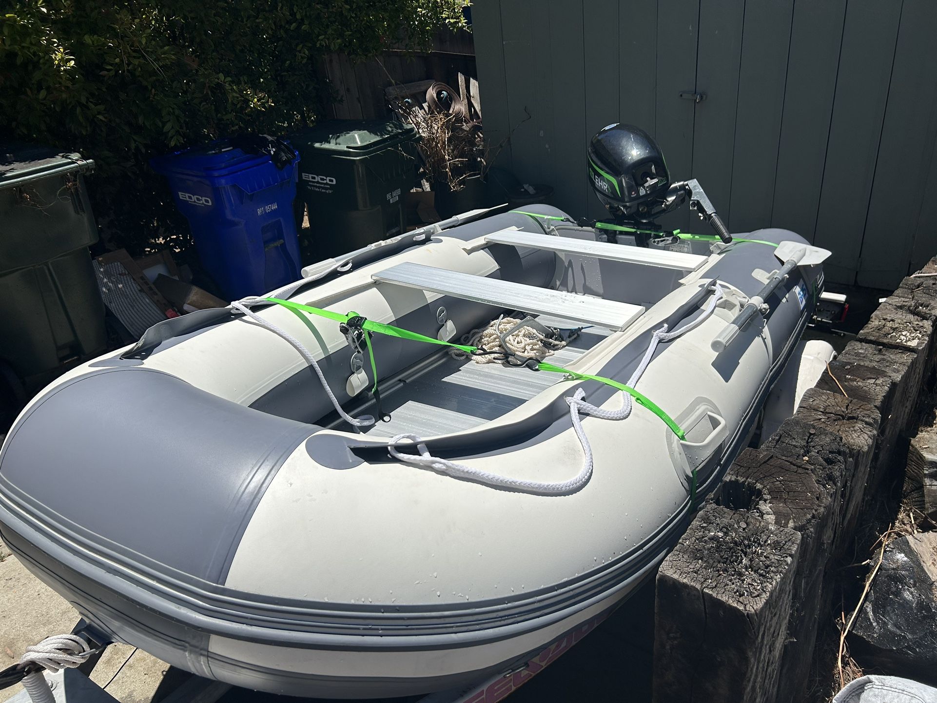 Inflatable Boat With Motor And Trailer for Sale in Encinitas, CA - OfferUp