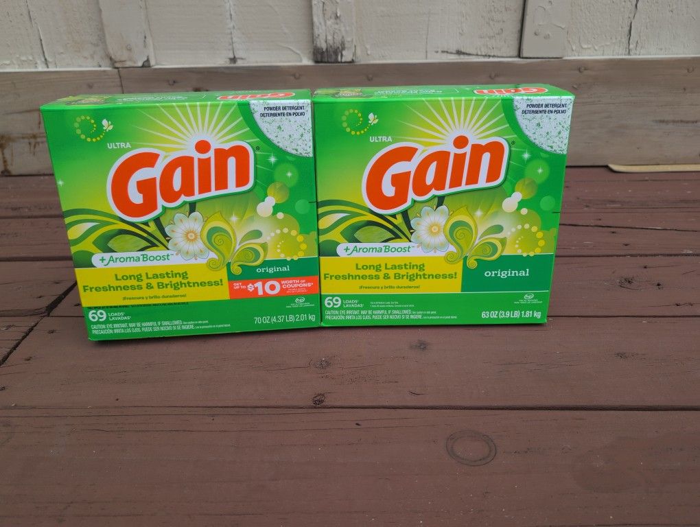 2 Boxes Gain Laundry Detergent 69loads for Sale in Auburndale, FL - OfferUp