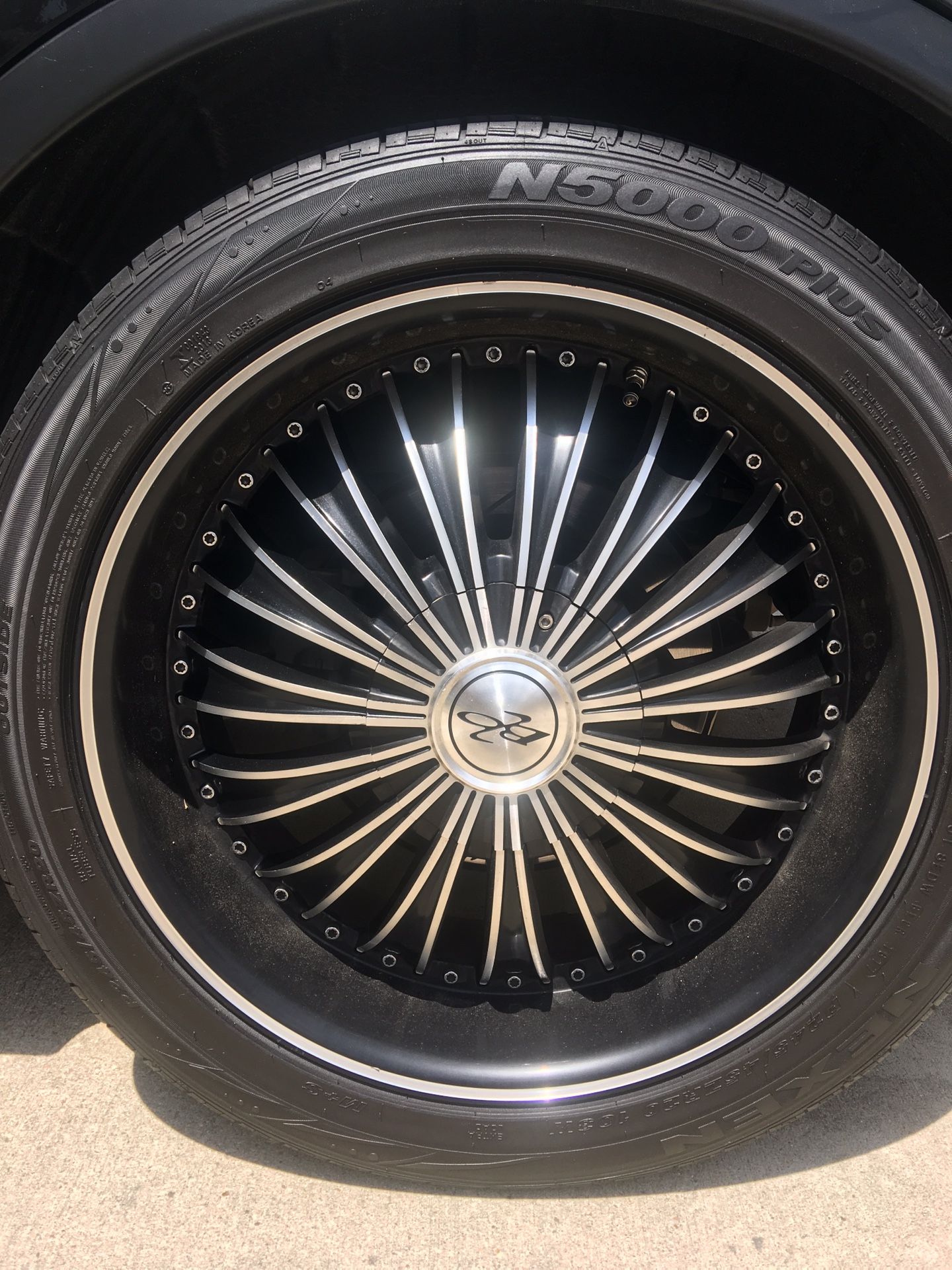 Black with finished 20 inch rims NO tires included. 5lugs universal ...