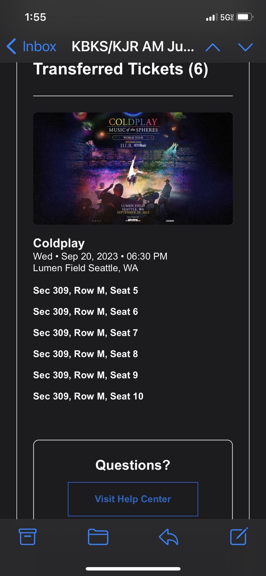 Coldplay Tickets for Sale in Buckley, WA - OfferUp