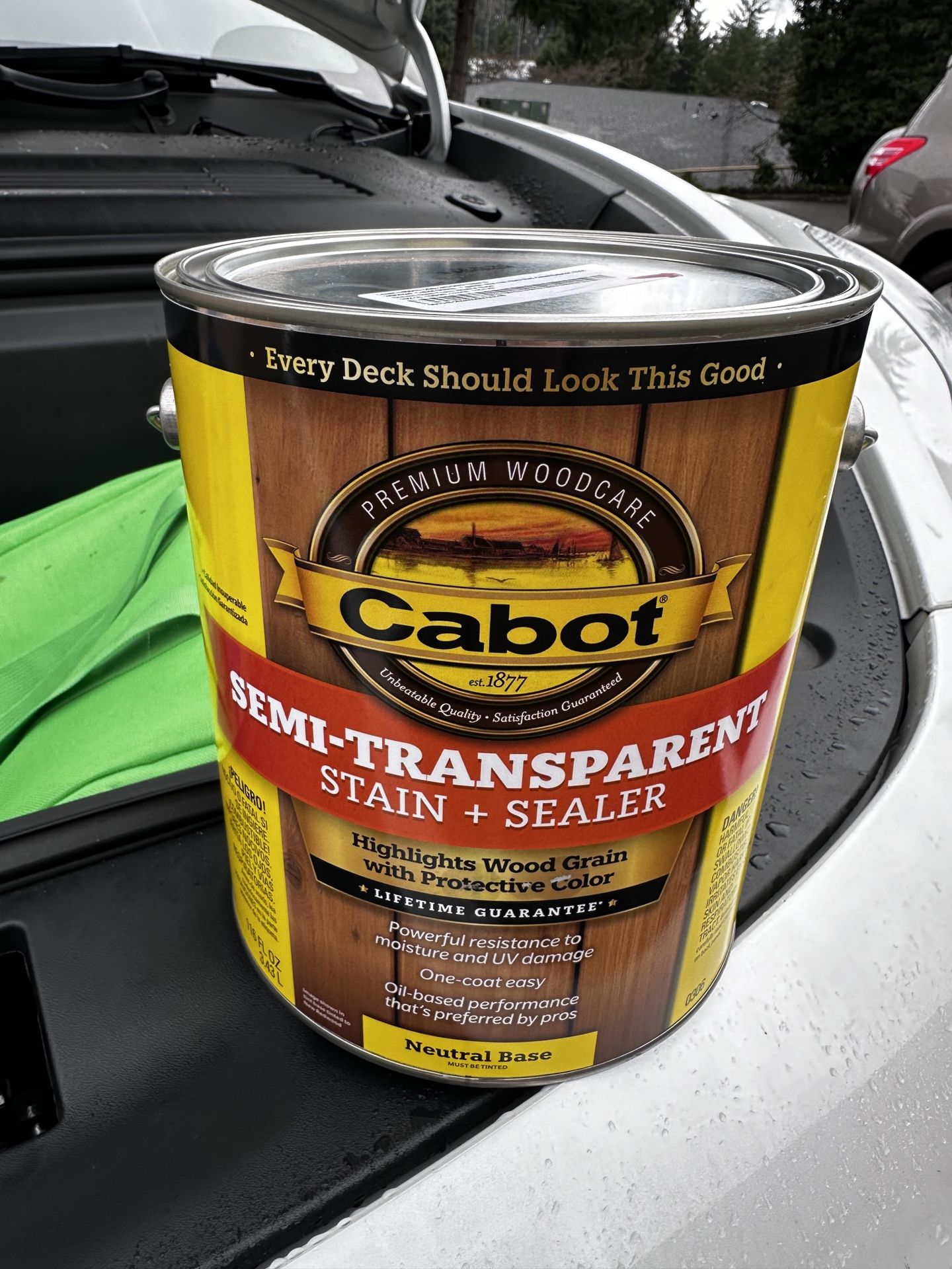 Cabot semi-transparent oil Based Stain- 1 Gal- Unopened- Barn Red for ...