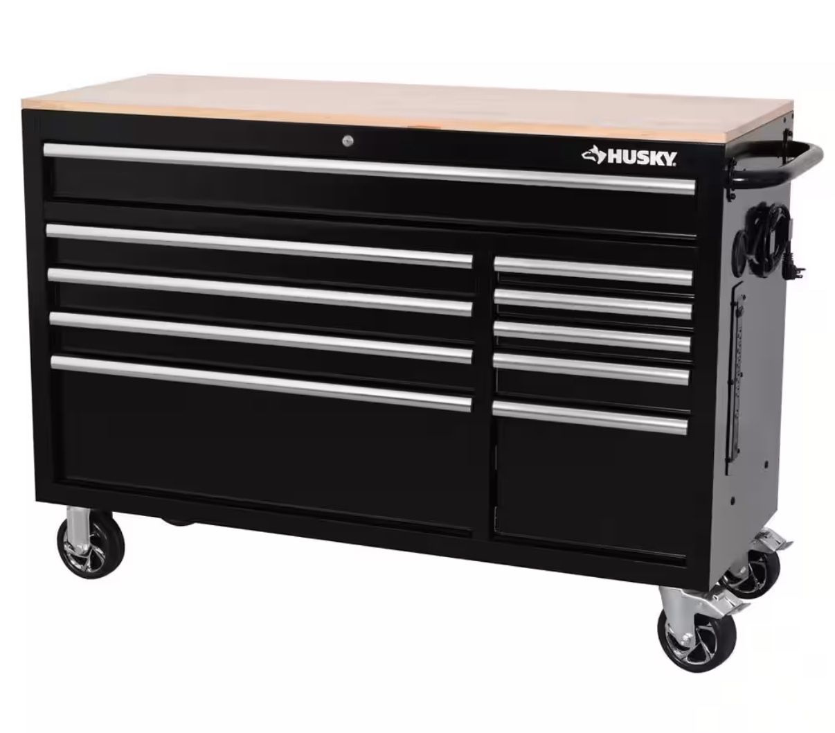 Husky Modular Tool Storage 52 in. W x 20 in. D Standard Duty Black ...