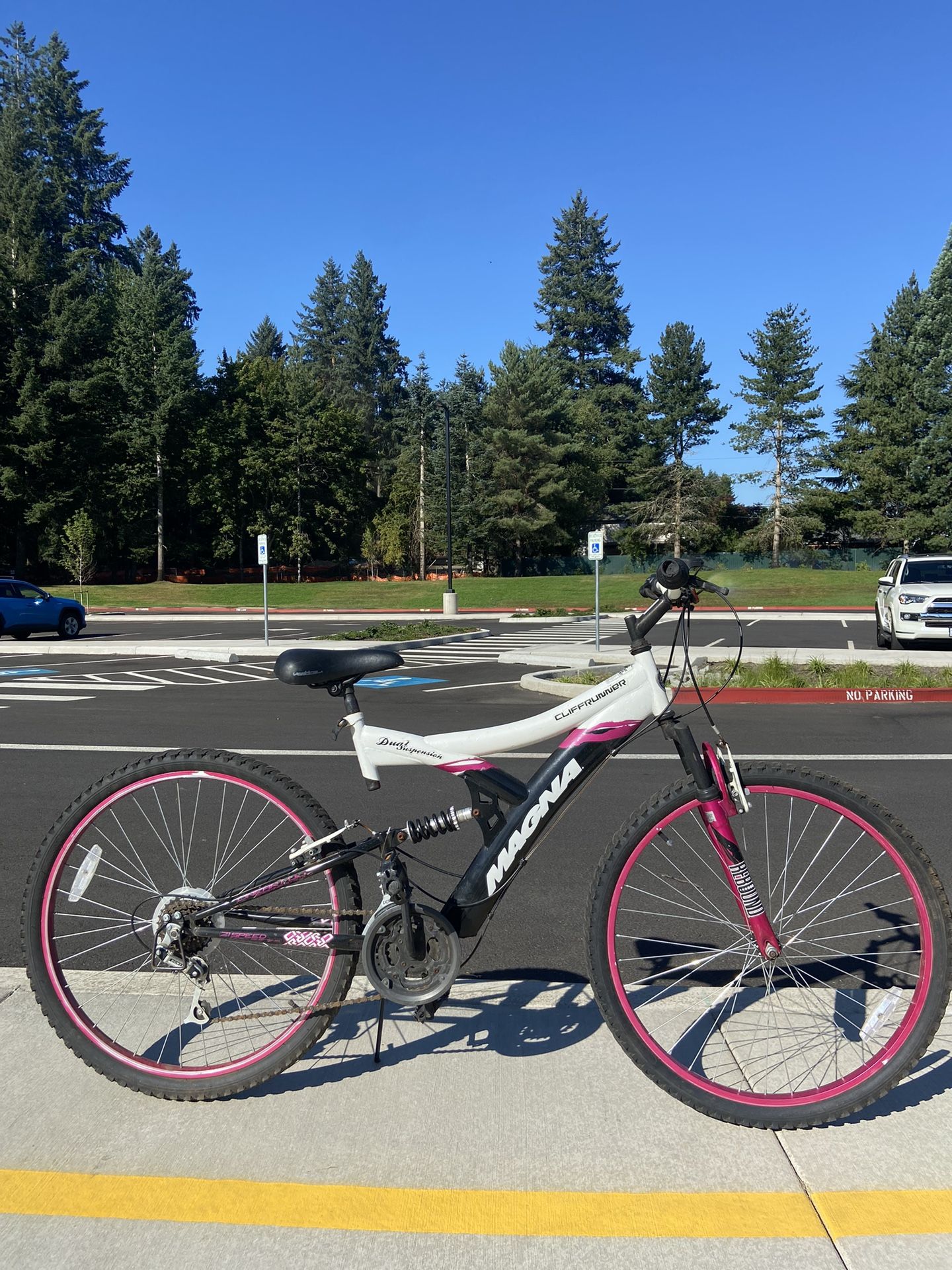 26" Bike Magna CliffRunner Aluminium Dual Suspension Mountain Bicycle ...