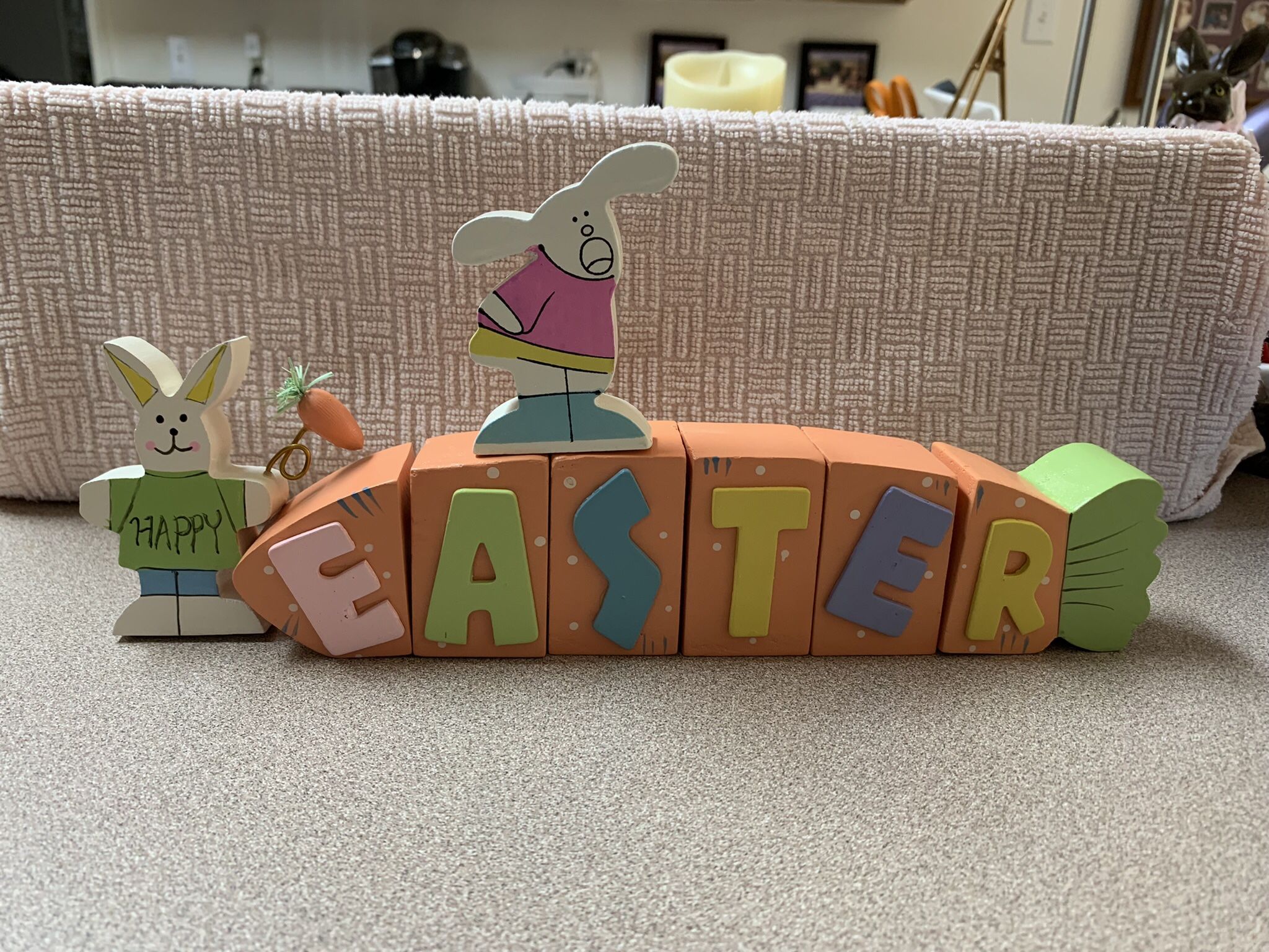 Happy Easter Wooden Blocks for Sale in San Antonio, TX - OfferUp
