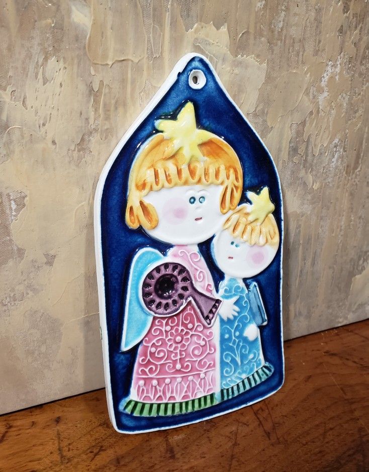 Vintage Gensini Ceramiche Pottery Wall Art Tile, Italy 1994!! for Sale ...
