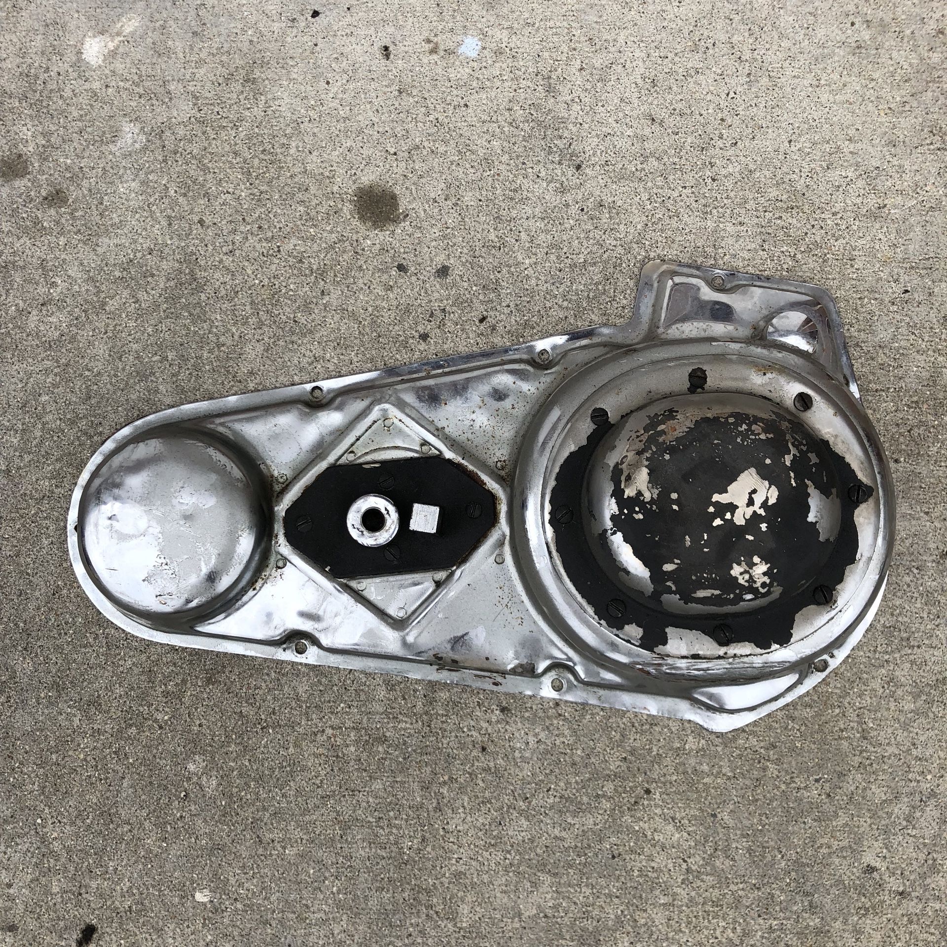 Paughco Shovelhead Tin Primary Cover for mid controls Harley for Sale ...