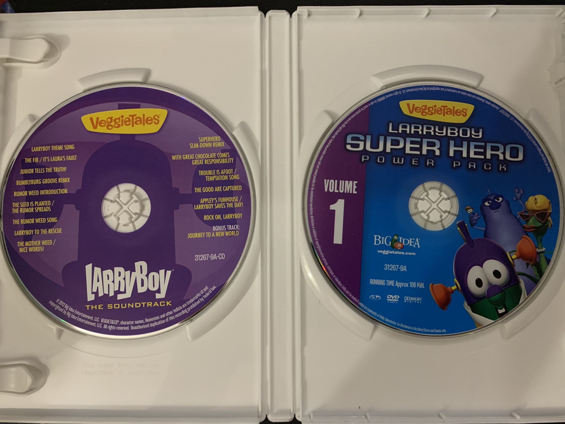 VEGGIETALES LarryBoy SUPER HERO Power Packs Volumes 1 & 2 (DVD) for ...