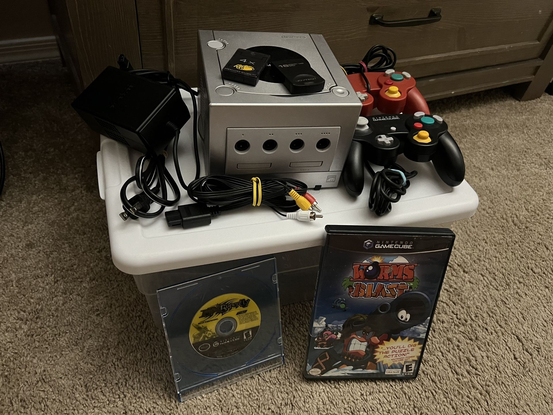 Nintendo GameCube bundle 2 games 2 controllers read! for Sale in Sun ...