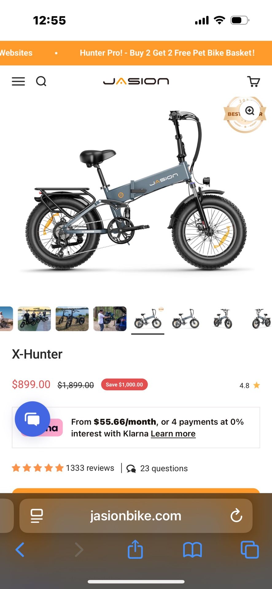 Jasion Hunter X Eletric bike 1500w 25-32MPH for Sale in Las Vegas, NV ...