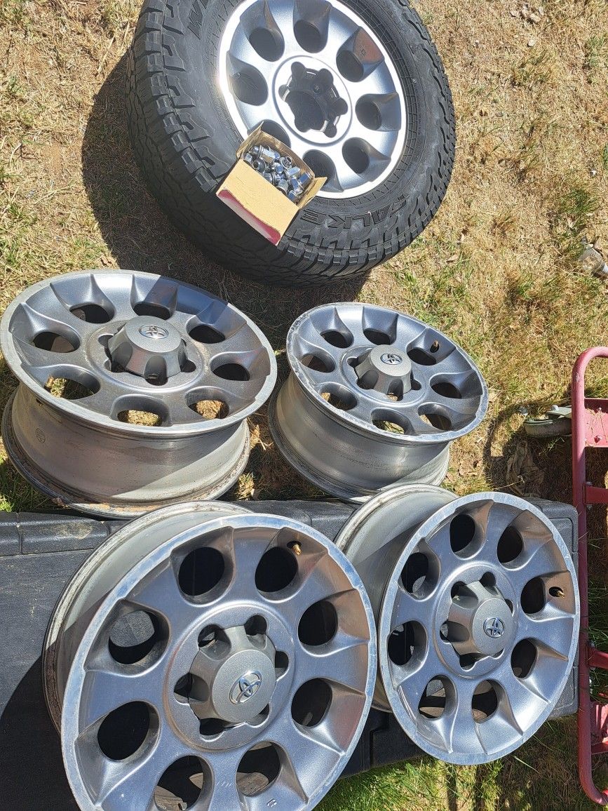 TACOMA STOCK RIMS ONE FALKEN TIRE for Sale in Victorville, CA - OfferUp
