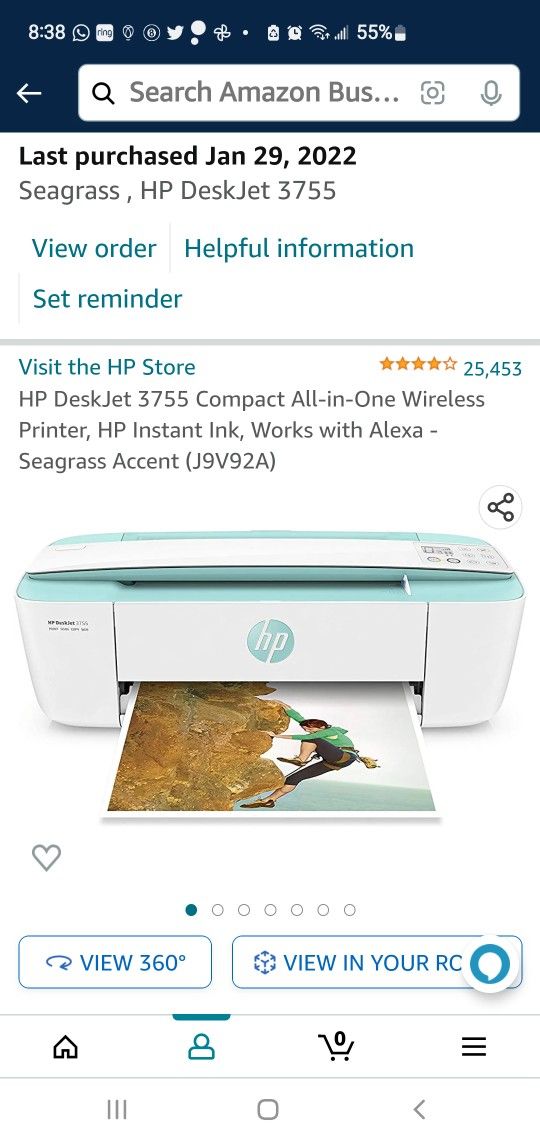 HP DESK JET 3755 Printer for Sale in Sienna Plant, TX - OfferUp