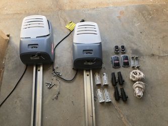 Complete 2 Sets of Genie SilentMax 1000 Garage Door Opener Model 3042 ...