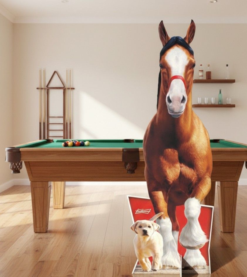 BUDWEISER 2014 Clydesdale Horse and Puppy Cardboard Cutout Store ...