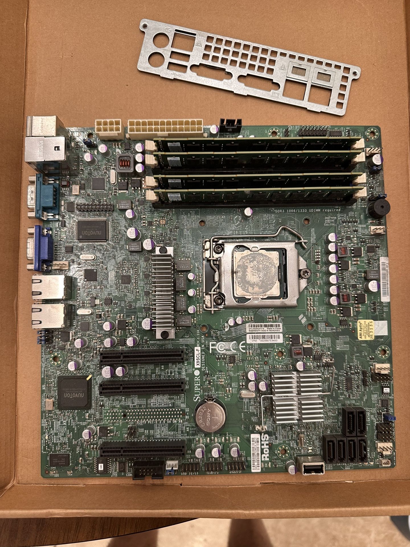 Supermicro X9scl-F, Intel Core I3 2120, 16 Gb Ddr3 for Sale in Covina ...