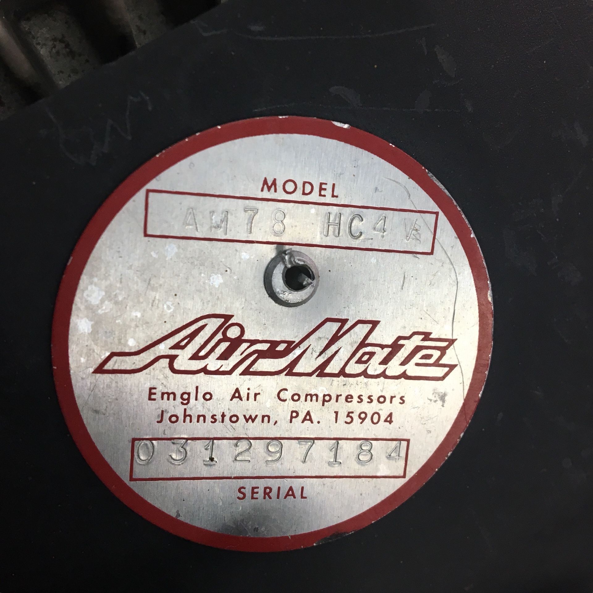 Emglo Air-Mate AM78-HC4V Twin Tank Electric 4 Gal. Air Compressor for ...