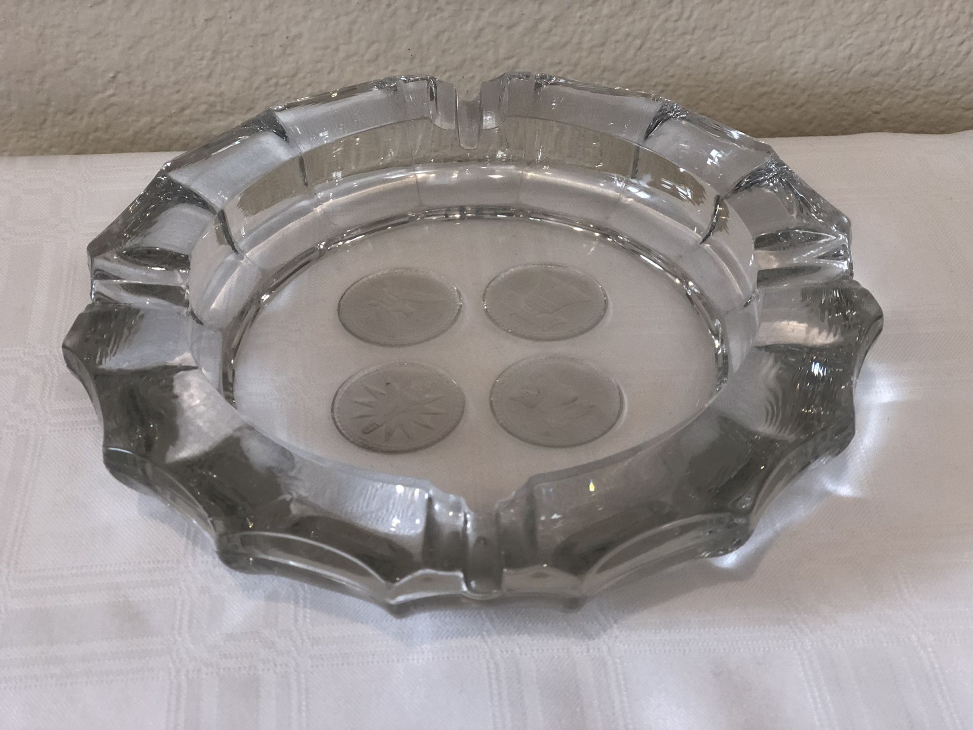 Large Fostoria Coin Clear Glass Cigar/Cigarette Ashtray for Sale in ...