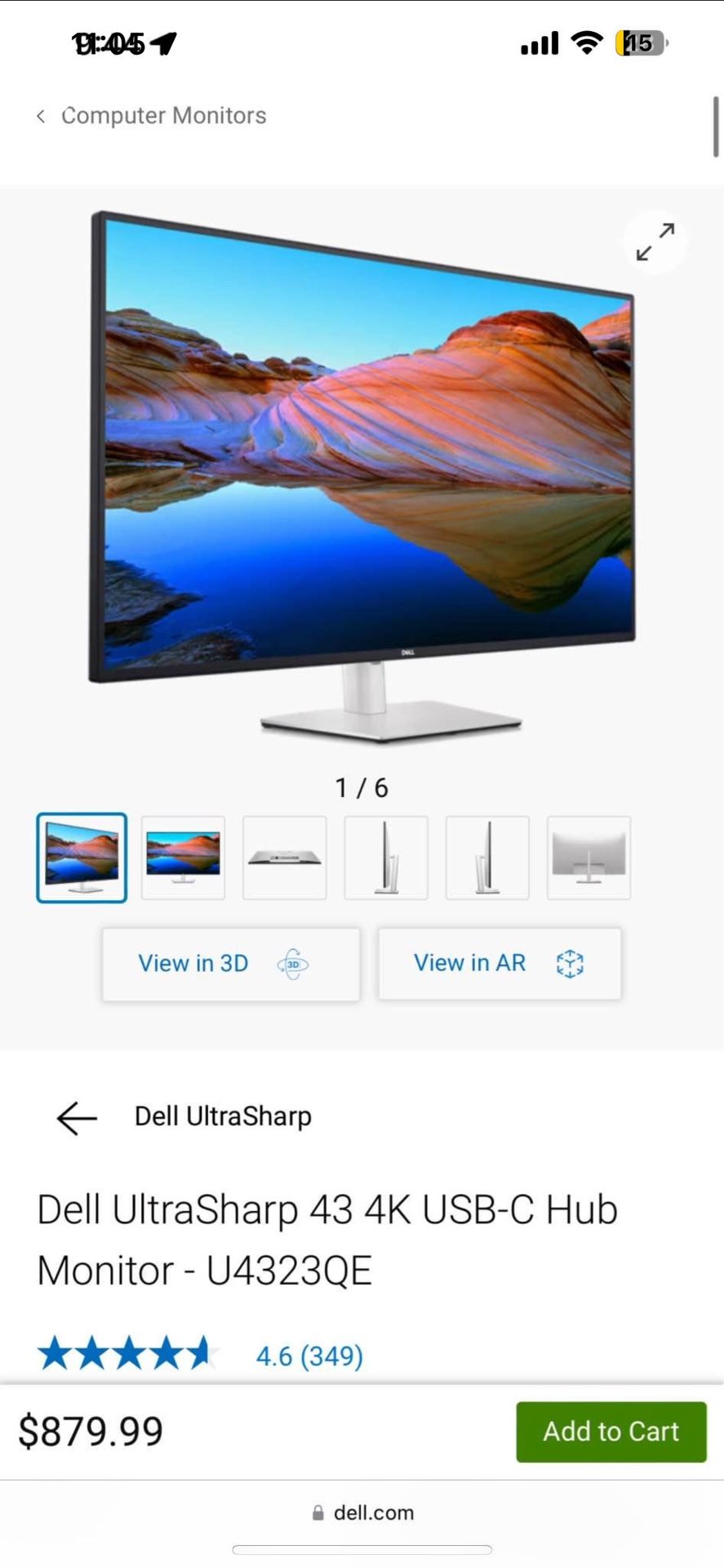Dell UltraSharp 43 4K USB-C Hub Monitor - U4323QE for Sale in Scottsdale, AZ - OfferUp