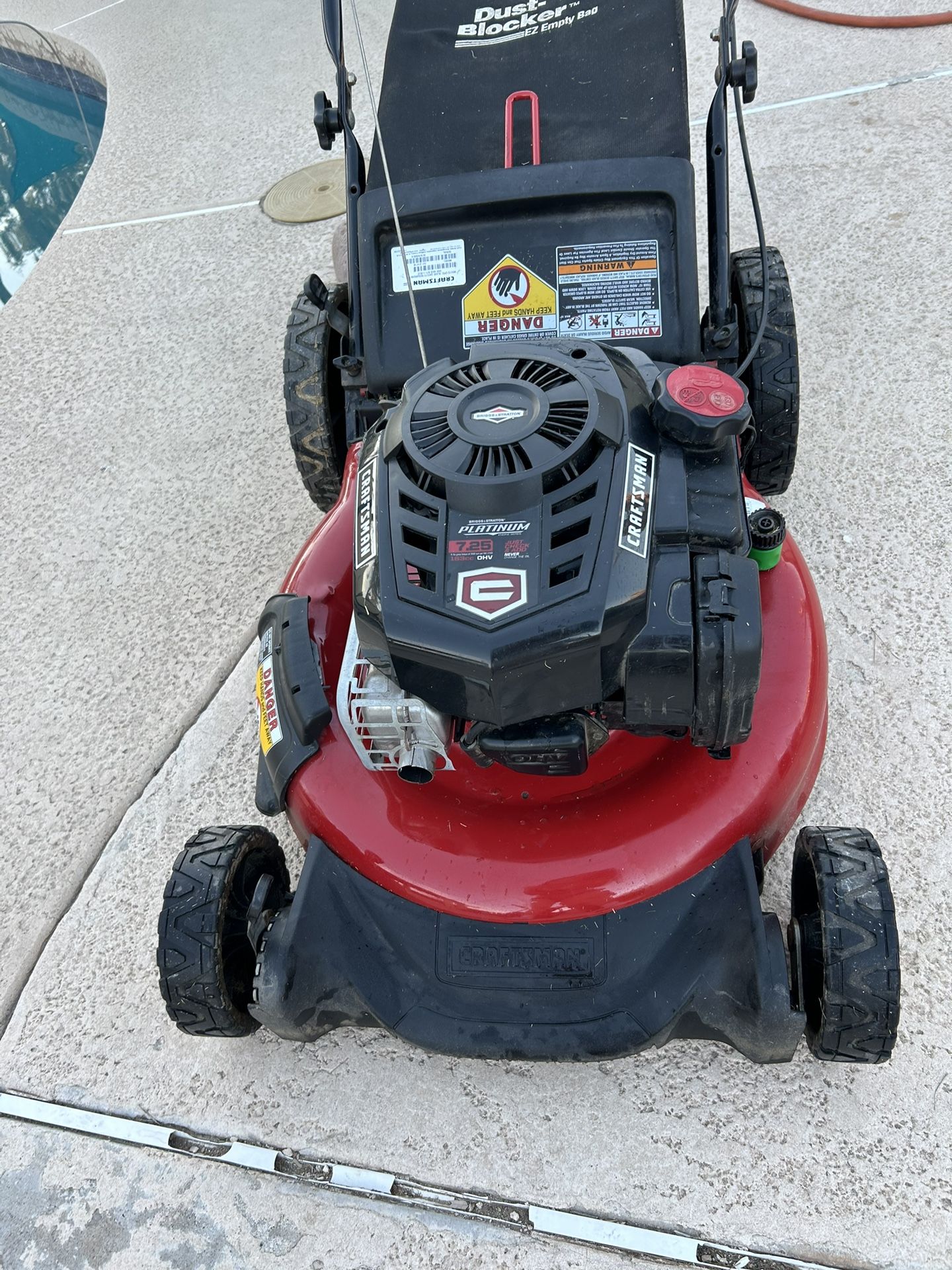 Craftsman briggs and stratton platinum 7.25 163cc store