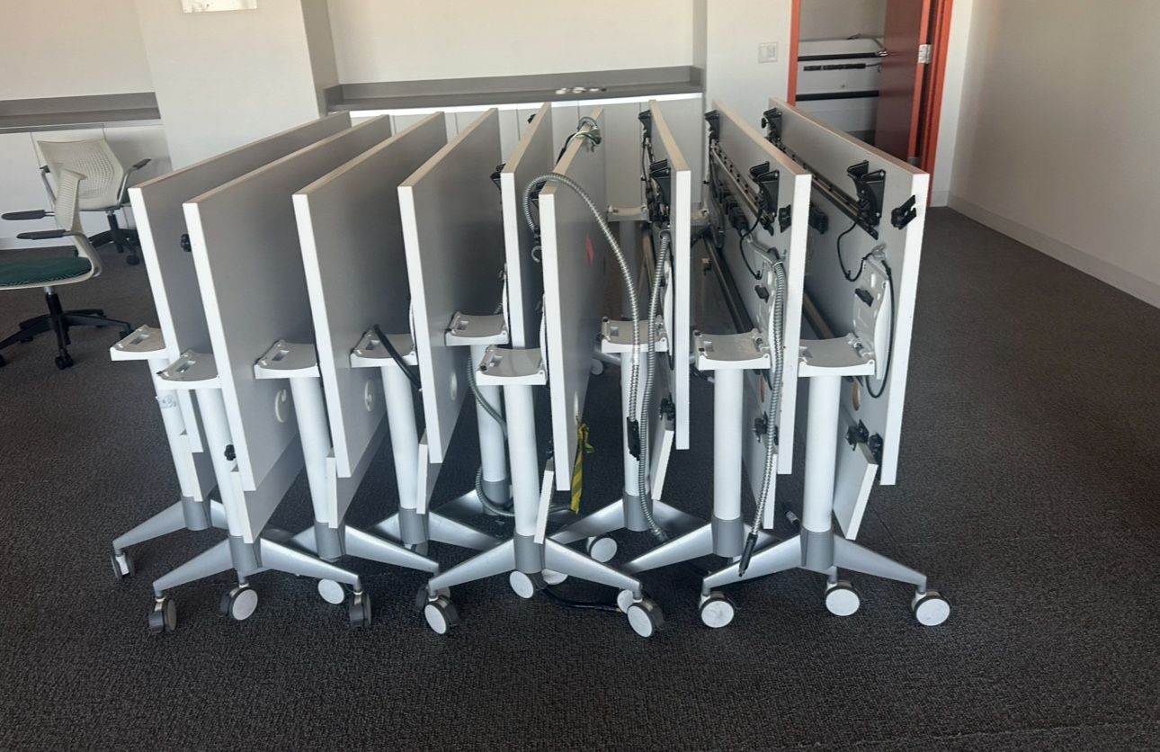 Steelcase Chairs / Nesting Folding Flip Up Training Classroom Desks ...