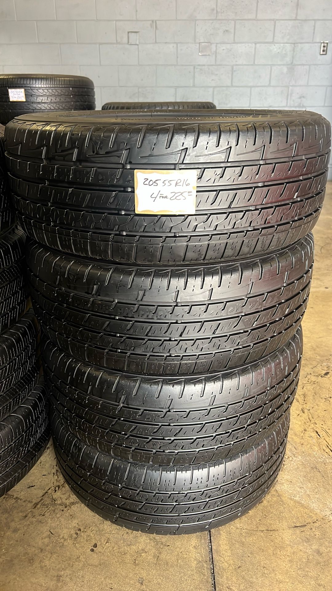 SET OF 4 USED TIRES 205/55/16 FIRESTONE •INSTALLED/BALANCED• for Sale ...