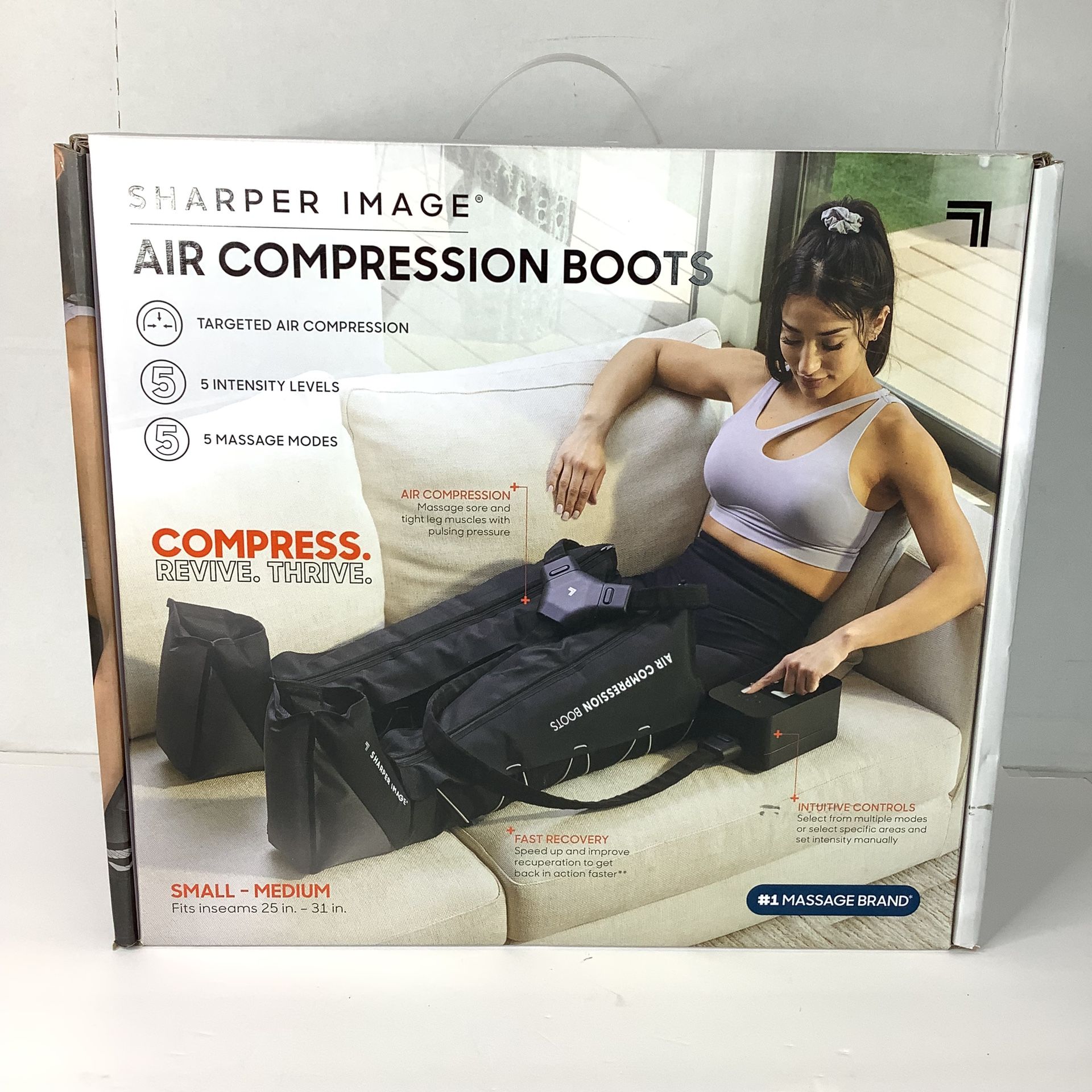 New* Sharper Image - Powerboost Boots, Air Compression, Fits 25"-31 ...