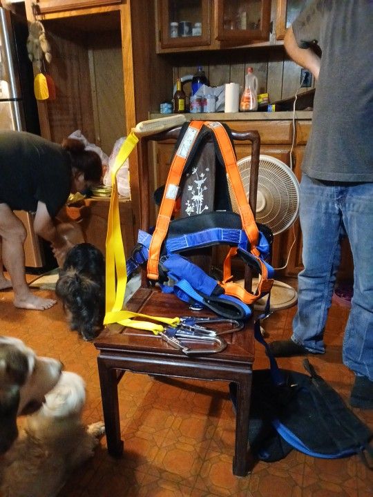Spider web safety harness. Comes with two pelican hooks for Sale in San ...