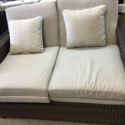 Martha Stewart Sunnyside Daybed Dark Brown Wicker with Beige Olefin Cushions for Sale in Houston TX OfferUp