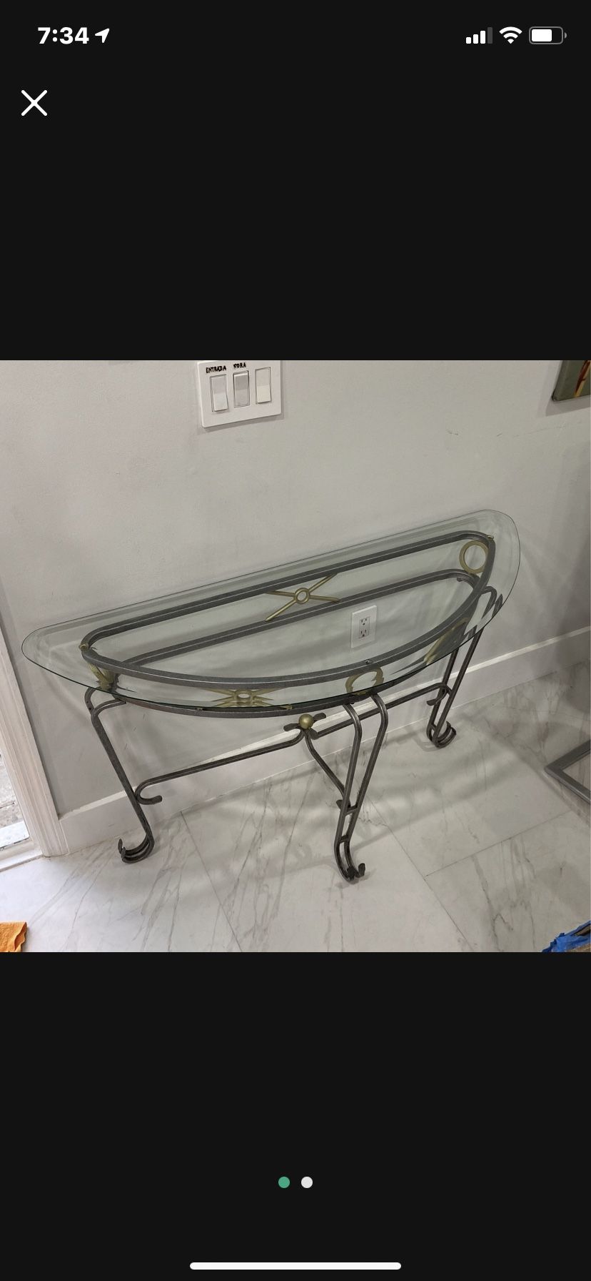 Glass Entry Table for Sale in Miami, FL - OfferUp