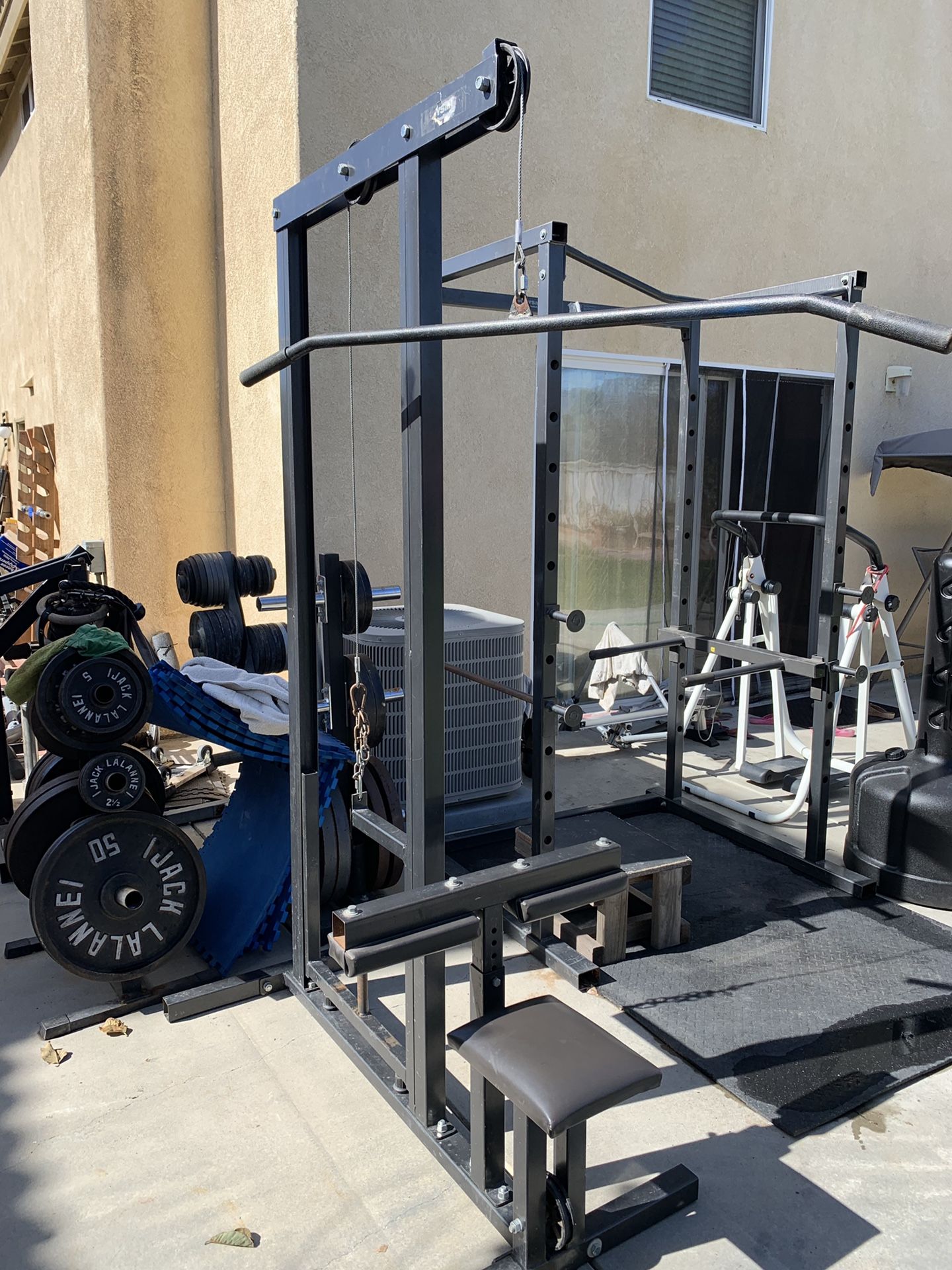 Lat pull down machine multifunction low row bar cable fitness from Body ...