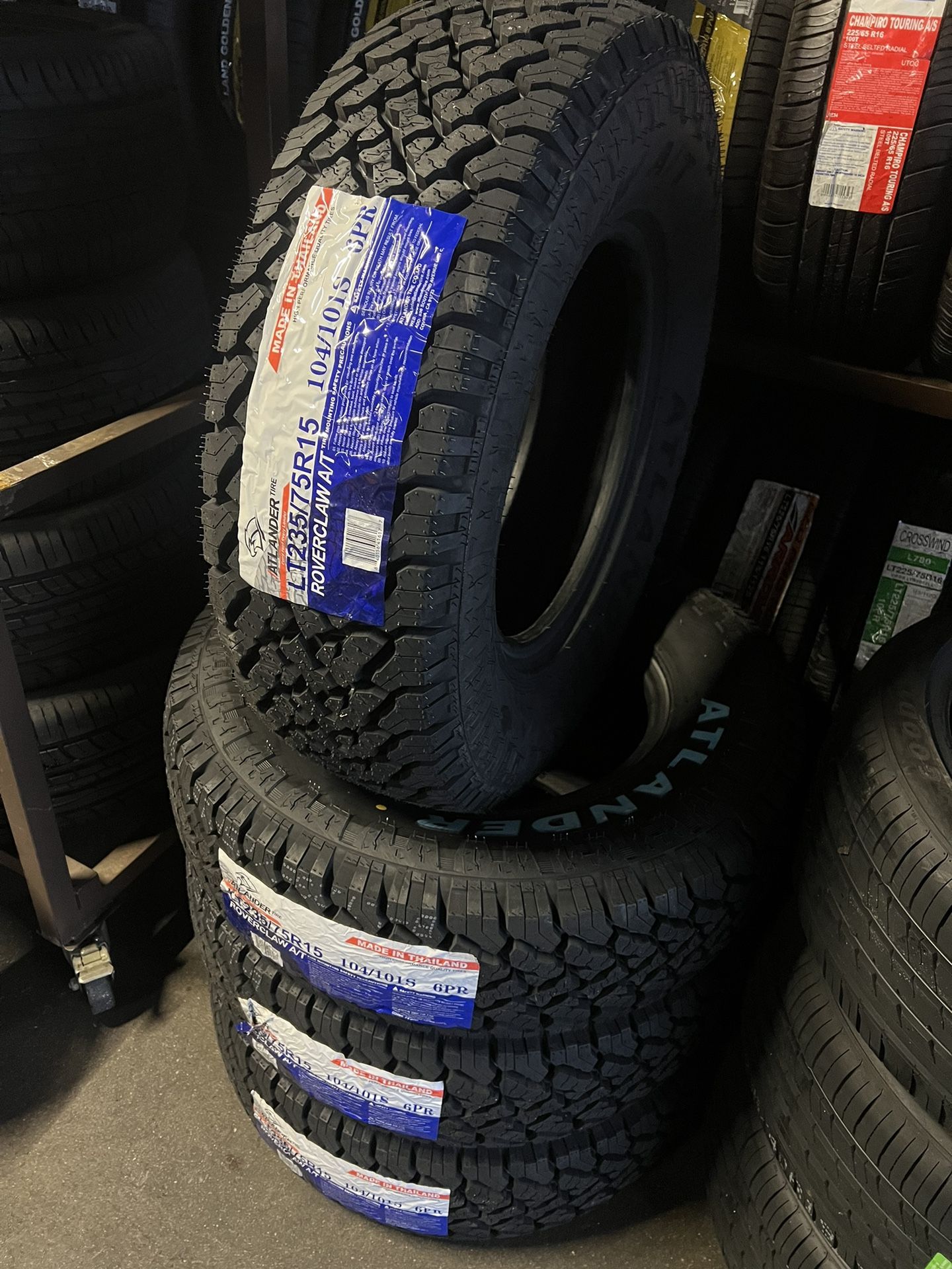 LT235/75/15 New Set Of 4 Tires Atlander A/ T Mounted And Balanced With ...