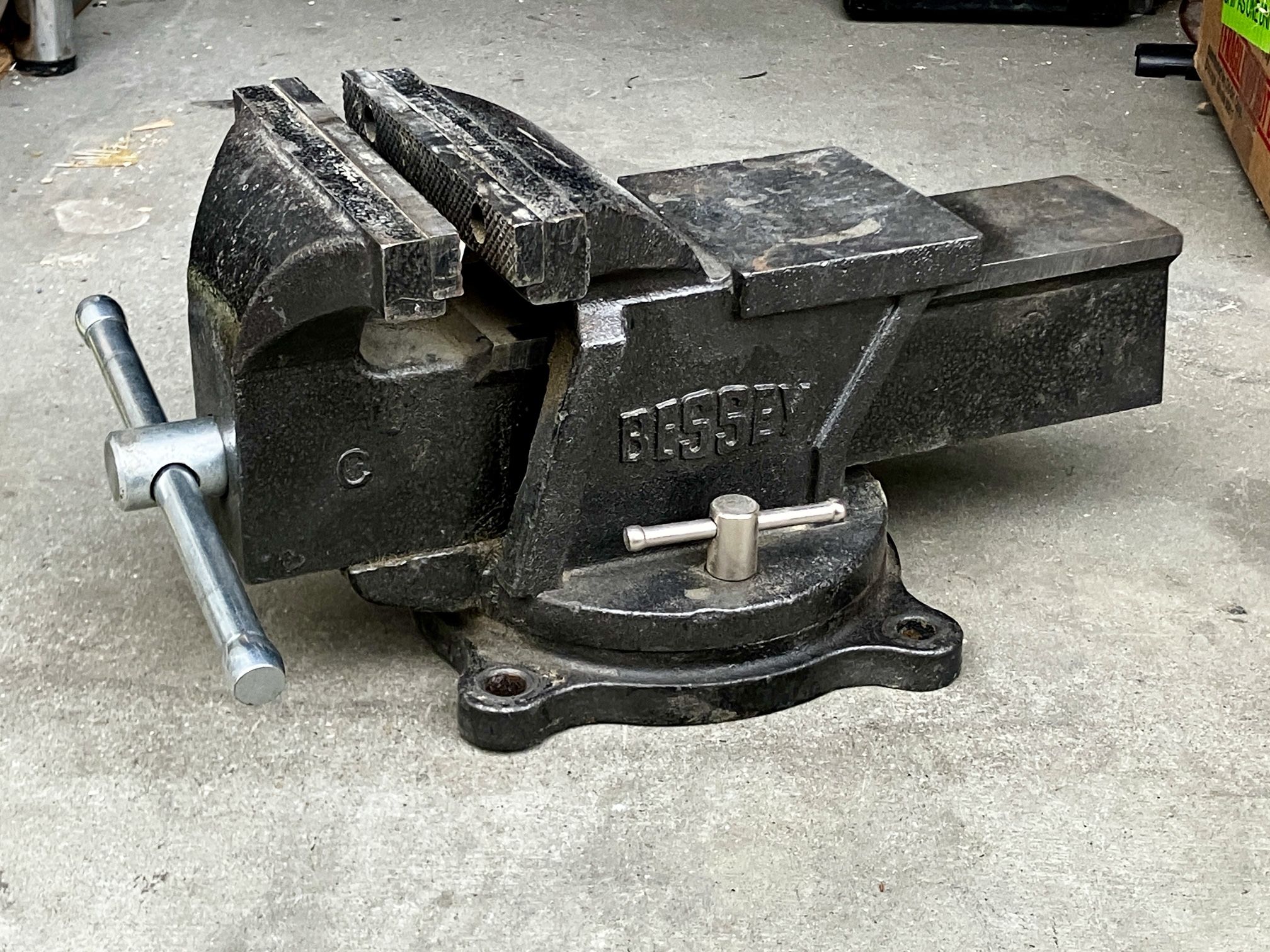 Nearly New BESSEY 6 in. Heavy-Duty Bench Vise with Swivel Base for Sale ...