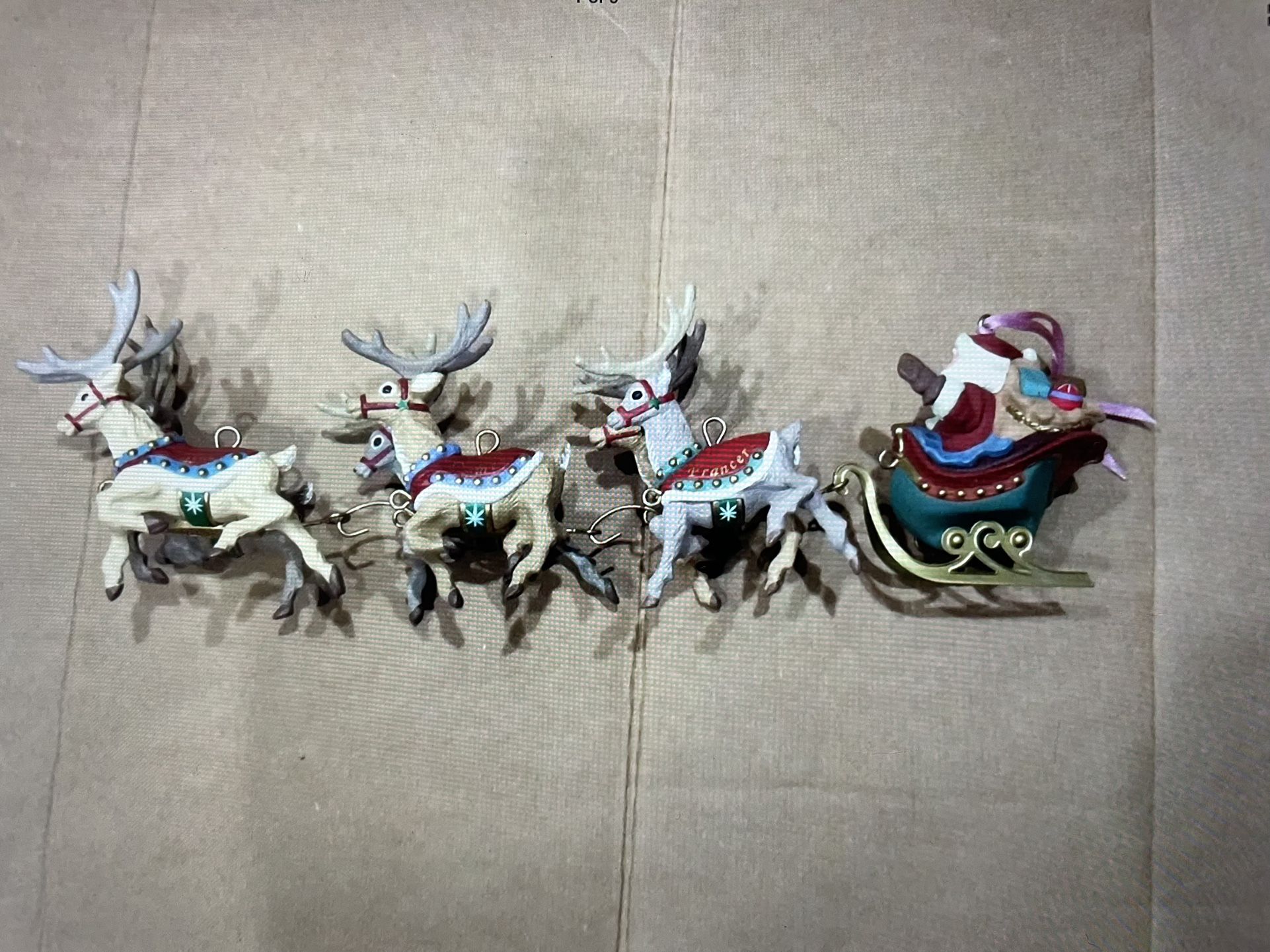 Hallmark Santa Reindeer - Dasher & Dancer, Prancer & Vixen, Comet ...