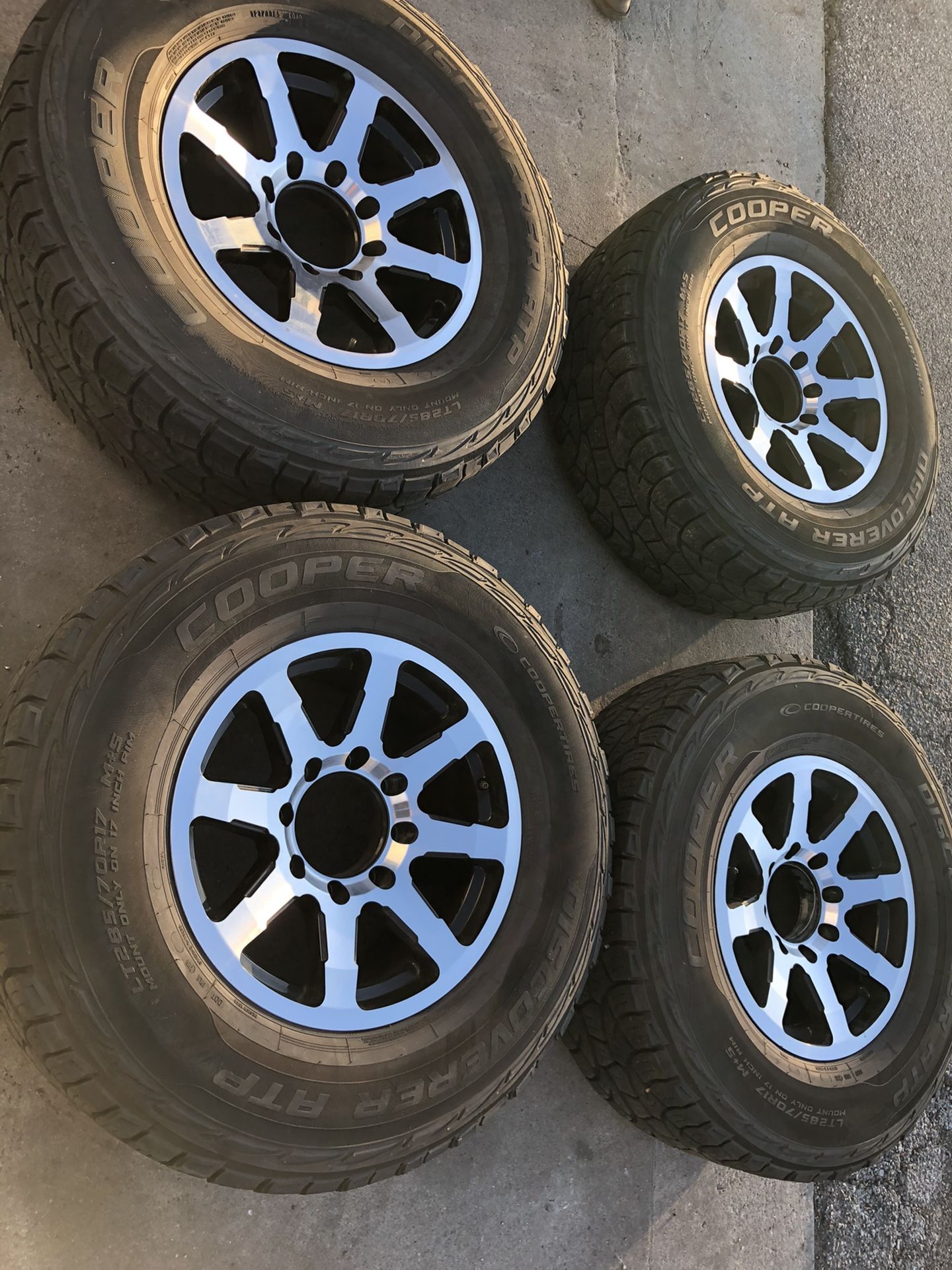 LT285 70 R17 Cooper Tires and MB Legacy Wheels for Sale in Houston, TX ...