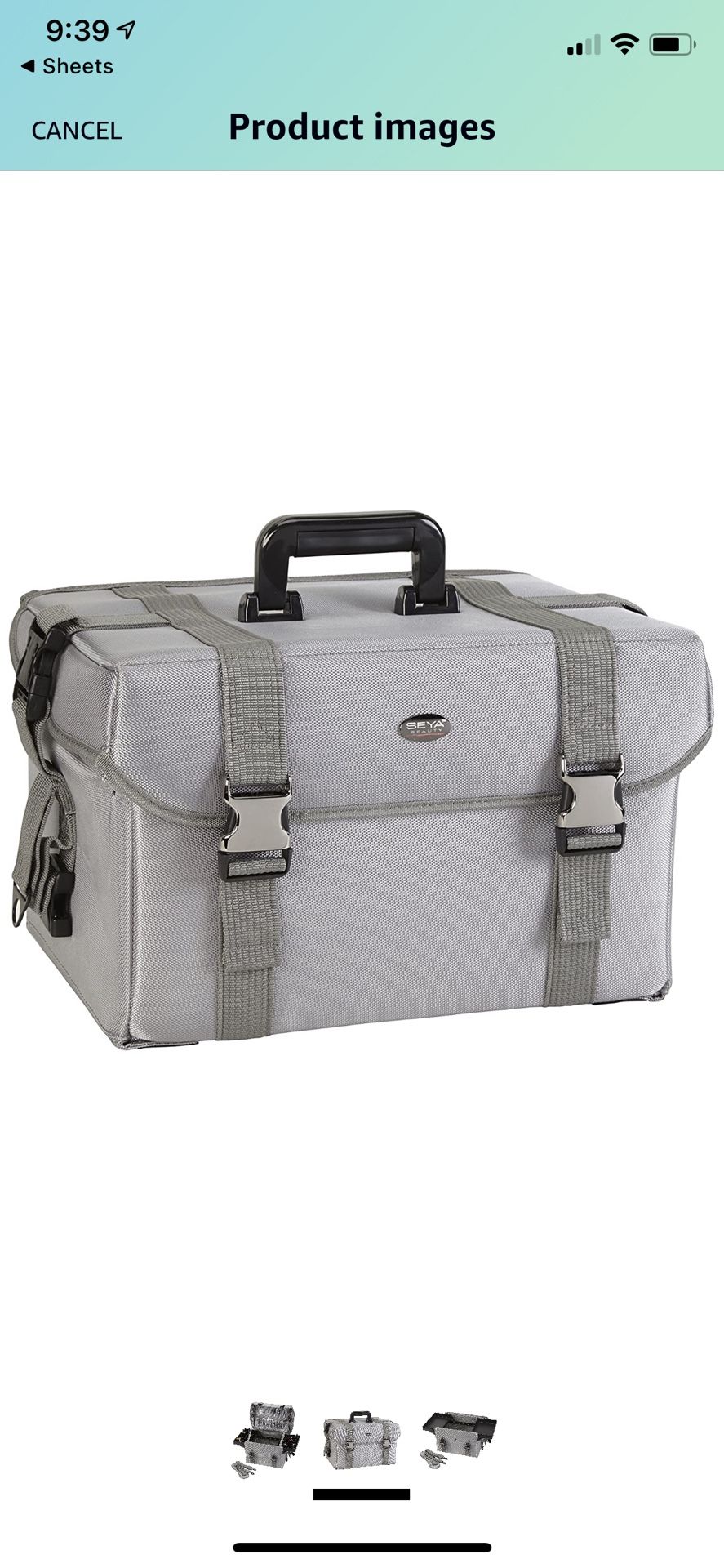 BRAND NEW SILVER MAKE UP BEAUTY COSMETICS CASE STORAGE ORGANIZER TACKLE ...